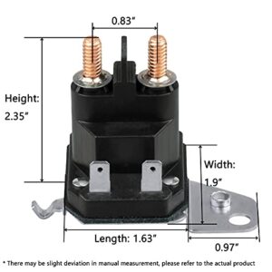 725-06153A Solenoid Compatible with Cub Cadet XT1 Lawn Mower - Starter Solenoid 12V Fit for MTD Troy Bilt Cub Cadet XT1 XT2 ZT1 RZT Tractor and Craftsman Zero Turn Ride Mower, Replace 725-06153