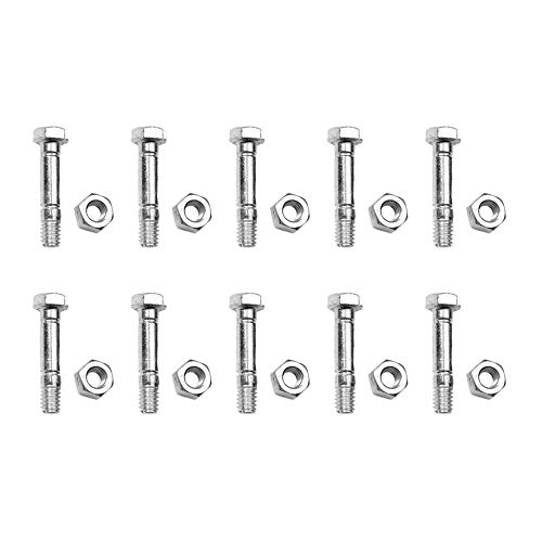 Pro-Parts 10PK Shear Pins and Nuts 710-0890 710-0890A 910-0890A for MTD Cub Cadet Troy-Bilt