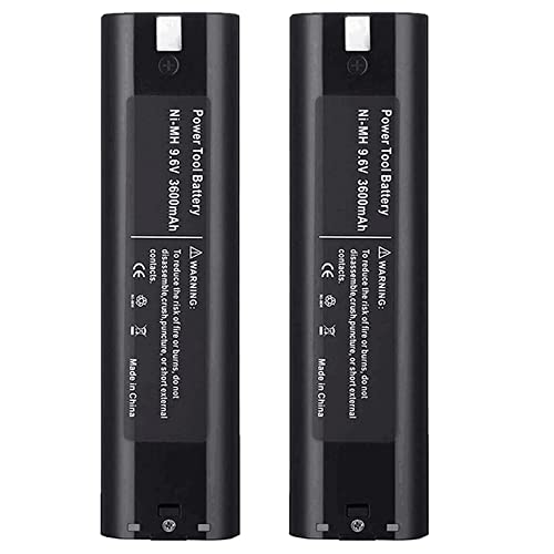 Upgraded 3600mAh Ni-Mh 9.6 Volt Replacement Battery Compatible with Makita 9.6V Battery 9000 9033 193890-9 192696-2 632007-4 6096D 6093D DA391D 6095D 5090D 4390D Cordless Tools Batteries 2-pack