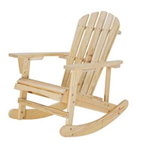 Outdoor Wood Rocker (Natural)