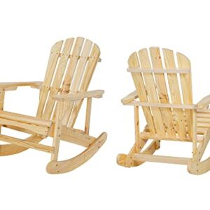 Outdoor Wood Rocker (Natural)