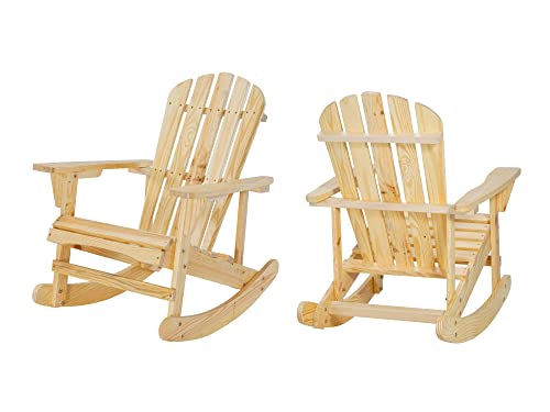 Outdoor Wood Rocker (Natural)