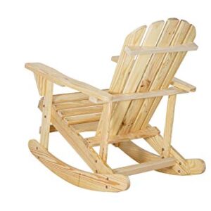 Outdoor Wood Rocker (Natural)