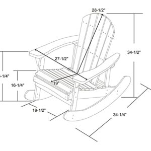 Outdoor Wood Rocker (Natural)