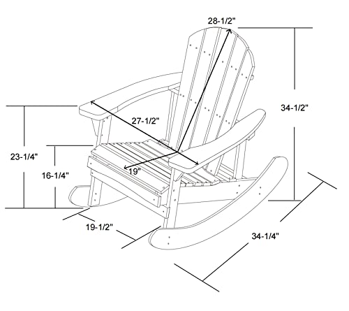 Outdoor Wood Rocker (Natural)