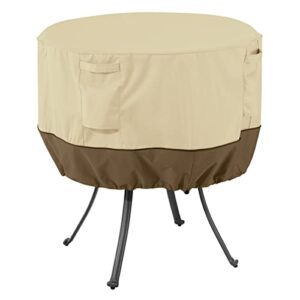 classic accessories veranda water-resistant 50 inch round patio table cover, outdoor table cover