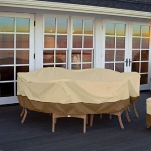 Classic Accessories Veranda Water-Resistant 50 Inch Round Patio Table Cover, Outdoor Table Cover