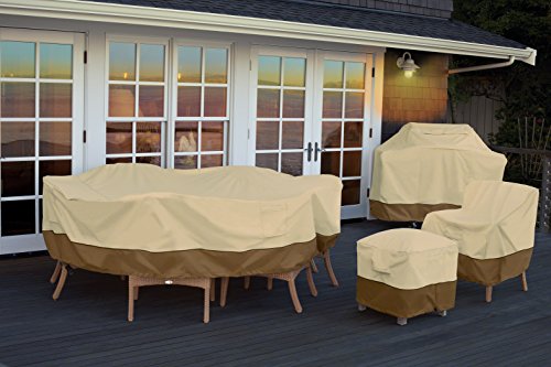 Classic Accessories Veranda Water-Resistant 50 Inch Round Patio Table Cover, Outdoor Table Cover