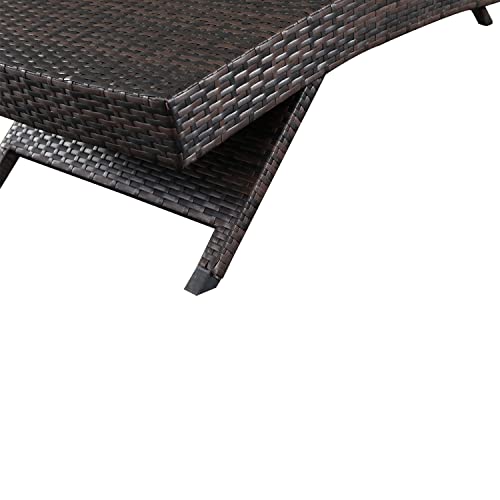 RICHSEAT Patio Chaise Lounge Set 1 Piece, Patio Lounge Chair with Adjustable Backrest, Outdoor Pool Lounge Chair Set for Patio Poolside Backyard Porch Set of 1