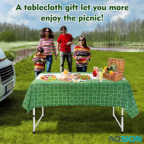 AOSION-Folding Table,48"x24" 4FT Folding Picnic Table,Aluminum Portable Camping Table with Handle,Adjustable Height Plastic Table for Picnic,Party,BBQ,White