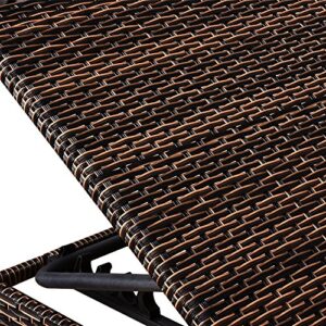 Haverchair Patio Chaise Lounges Chairs Outdoor Rattan Wicker Furniture Adjustable Back Chaise Lounge with Removable Cushions for Poolside (1 PC)