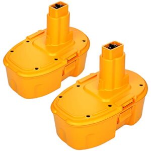 forrat dc9098 dc9099 upgraded 3.6ah replacement for dewalt 18v battery xrp de9098 de9503 dw9095 dw9096 dw9098 dw9099 18 volt cordless power tools 2 packs (yellow)