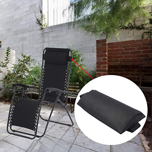 Naysku Lounge Chair Pillow, Headrest Head Cushion Pillow for Folding Beach Sling/Lounge Chairs, Height Adjustable Comfortable Recliner P illow Pad for Outdoor Folding Chairs