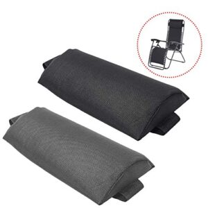 Naysku Lounge Chair Pillow, Headrest Head Cushion Pillow for Folding Beach Sling/Lounge Chairs, Height Adjustable Comfortable Recliner P illow Pad for Outdoor Folding Chairs