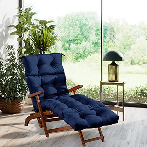 Chaise Lounge Chair Cushions Long Bench Cushion for Outdoor Furniture, Indoor Outdoor Padded Recliner Chair Cushion with Non-Slip Back Elastic Sleeve