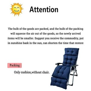 Chaise Lounge Chair Cushions Long Bench Cushion for Outdoor Furniture, Indoor Outdoor Padded Recliner Chair Cushion with Non-Slip Back Elastic Sleeve