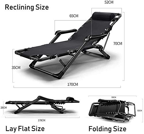 ガードレール Recliners Folding Zero Gravity Chairs Sun Lounger Oversized Recliner Patio Beach Poolside