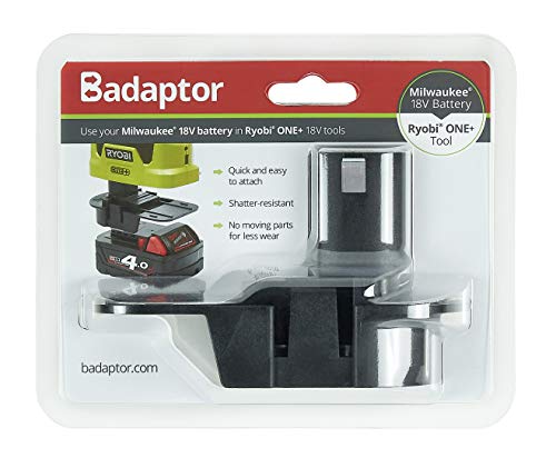 Badaptor Milwaukee Battery Adapter to Ryobi 18v One+ Tools