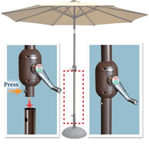 YardGrow Patio Umbrella Pole Replacement Umbrella Lower Pole Replacement, No Bullet Buckle (42.5''L x 1.5''Dia)