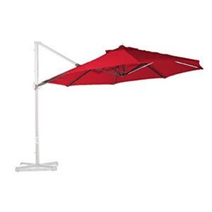 Formosa Covers Replacement Umbrella Canopy for 11ft Supported Bar Cantilever Market Outdoor Patio Shade in Red (Canopy Only) (11ft 8 ribs)