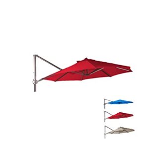 Formosa Covers Replacement Umbrella Canopy for 11ft Supported Bar Cantilever Market Outdoor Patio Shade in Red (Canopy Only) (11ft 8 ribs)