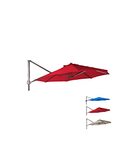 Formosa Covers Replacement Umbrella Canopy for 11ft Supported Bar Cantilever Market Outdoor Patio Shade in Red (Canopy Only) (11ft 8 ribs)