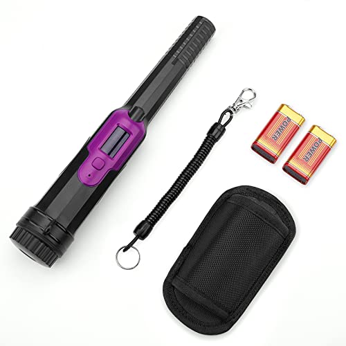 Pinpoint Metal Detector Pinpointer, LCD Display Fully Waterproof Underwater 30m/50FT Gold Metal Detector Pinpointer, Include 9V Battery 360°Search Treasure Hunting Tool Accessories for Adults & Kids