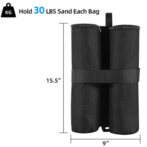 6-Pack Canopy Weights Sand Bags for Canopy Tent, Ohuhu Heavy Duty Weight Bags Sandbag for Pop Up Canopy Tents, Gazebo Weights for Instant Outdoor Sun Shelter Canopy Legs (Bag Only, Sand Not Included)