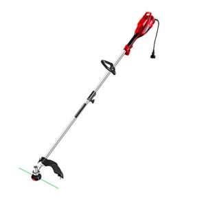 lawnmaster red edition gt1644 electric string trimmer 10 amp 16-inch corded grass trimmer lightweight with shoulder strap