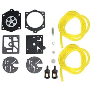 aisen carburetor carb repair rebuild kit for 530035127 poulan pro 3400 3700 3800 4000 pp375 pp385 pp395 fuel line filter