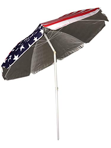 MOSKILA 6.5 feet Outdoor Patio Beach Umbrella with Tilt Air Vent Matching Carry Bag 100 UV Factor