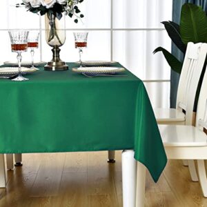 KAIPHO Green Rectangle Tablecloth Waterproof Stain Resistant Wrinkle Free Table Cloth 210GSM Polyester Wipeable Table Cover for Party, Banquet, Indoor and Outdoor - Rectangular/Oblong, 60 x 84 inch