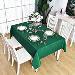 KAIPHO Green Rectangle Tablecloth Waterproof Stain Resistant Wrinkle Free Table Cloth 210GSM Polyester Wipeable Table Cover for Party, Banquet, Indoor and Outdoor - Rectangular/Oblong, 60 x 84 inch