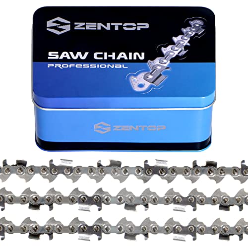 ZENTOP Chainsaw Chain 16-Inch 3 Pack 3/8" LP Pitch .043" Gauge 56 Drive Links Wood Cutting Saw Chain for Chainsaw Parts fits Craftsman, Echo, Homelite, Poulan, Remington