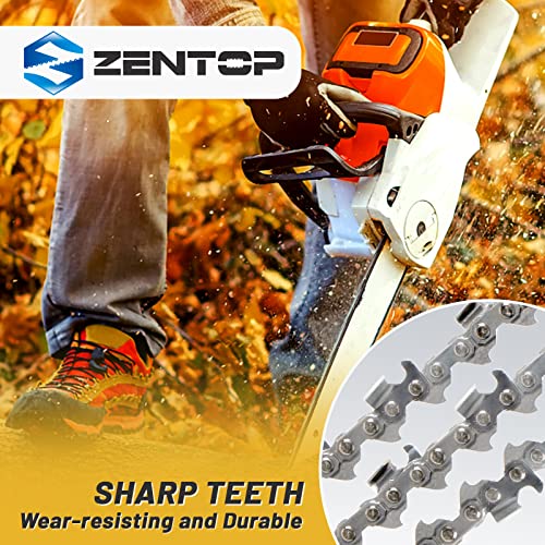 ZENTOP Chainsaw Chain 16-Inch 3 Pack 3/8" LP Pitch .043" Gauge 56 Drive Links Wood Cutting Saw Chain for Chainsaw Parts fits Craftsman, Echo, Homelite, Poulan, Remington