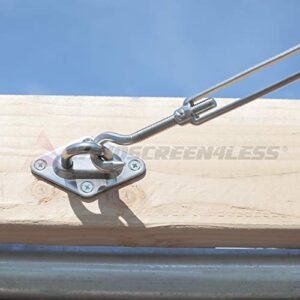 Windscreen4less Sun Shade Sail Hardware Kit - 8 Inches - Super Heavy Duty - For Triangle Sun Shade Sail