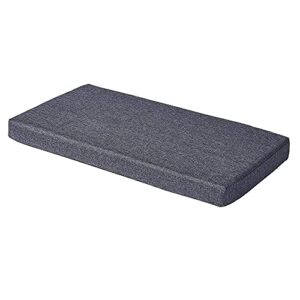 memory foam chair pads non slip bottom indoor settee cushion piano bench seat cushions 36 x 18 inch, grey