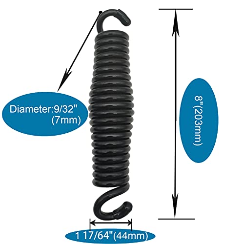 BLASCOOL Porch Swing Springs Heavy Duty - 750Lbs Black Hammock Chair Spring,Hanger Ceiling Mount Spring(One Piece 750Lbs)