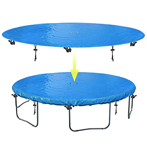 SIHAIAN Trampoline Cover- 8-15 Ft Trampoline Protective Cover, Easy to Install Trampoline Weather Cover, Waterproof Trampoline Covers, Anti-UV, Snow, Dust-Proof Trampoline Cover (10 FT Blue)