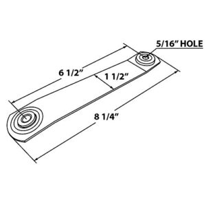 Barn-Shed-Play S/4 Glider Bearing Arm Brackets - 6 1/2" from Hole to Hole