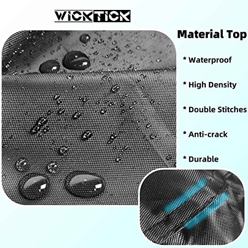 WICKTICK Outdoor Cover for Keter Side Table with 7.5 Gallon Beer and Wine Cooler, Waterproof & Dustproof Patio Bar Table Cover for Small Side Bar Tables (Round: 21” Dia x 23” H)