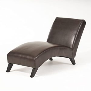 christopher knight home finlay chaise lounge, brown