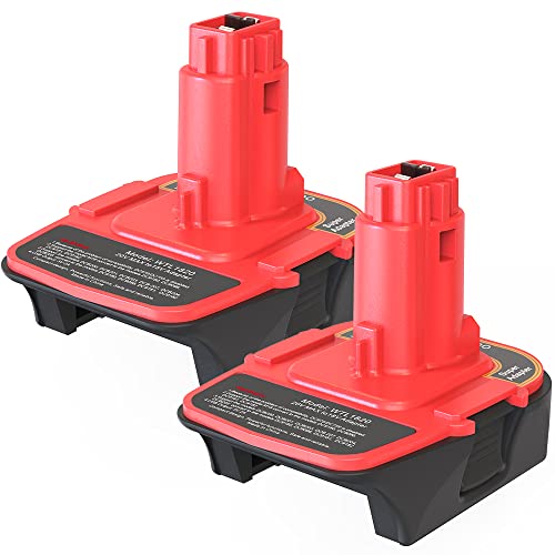 AMICROSS Battery Adapter Replacement for Dewalt 18V to 20V Converter DCA1820, Convert Your Old 18V XRP Tools to Run on The Latest Battery Technology 2-Pack