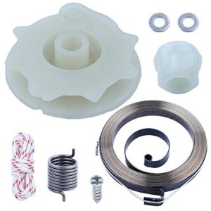 adefol chainsaw recoil starter pulley spring kit for poulan pp4218 pp4620av ppb4018 sm4218av with recoil spring w/hub, starter rope, bolt w/washer replacement parts for 530071966