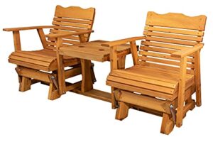 kilmer creek rustic finished 6′ cedar porch settee glider, amish crafted