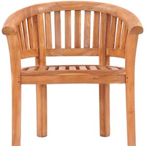 Teak Peanut Outdoor Patio Chair, Made from Solid A-Grade Teak Wood