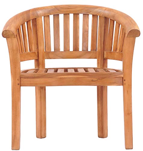 Teak Peanut Outdoor Patio Chair, Made from Solid A-Grade Teak Wood