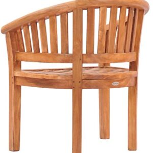 Teak Peanut Outdoor Patio Chair, Made from Solid A-Grade Teak Wood