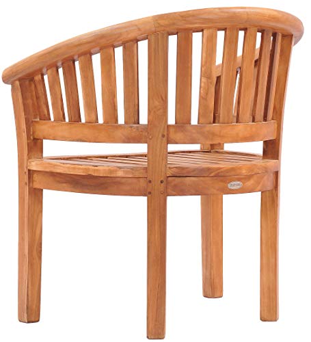 Teak Peanut Outdoor Patio Chair, Made from Solid A-Grade Teak Wood