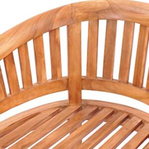 Teak Peanut Outdoor Patio Chair, Made from Solid A-Grade Teak Wood